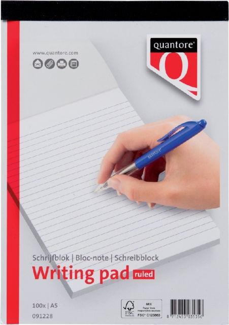 Covered Ruled Writing Pads – A5 – Office Systems Aruba