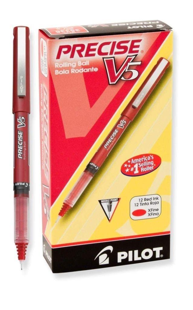 Pilot V5 Precise Rollerball – Red – Office Systems Aruba