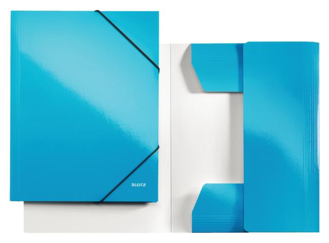 Leitz 3-Flap Folder A4 with elastic band – Blue – Office Systems Aruba