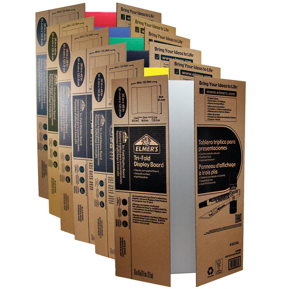 Tri Fold Display Board Assorted Colors 36 X 48 Office Systems Aruba