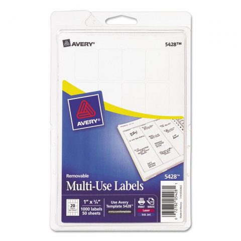 Avery Multi-Use Labels 1″ x 3/4″ – White | Office Systems Aruba