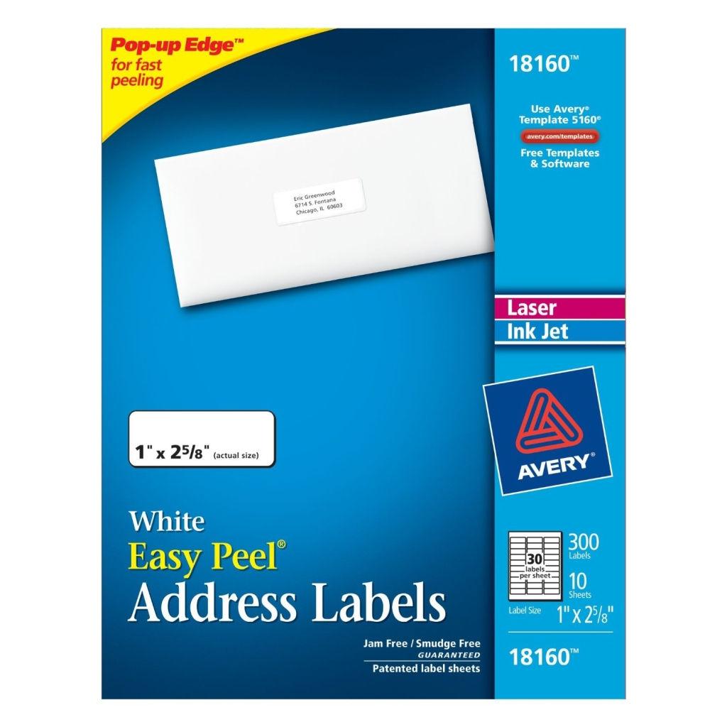 Avery White Address Labels 1 X 2 5 8 18160 Office Systems Aruba