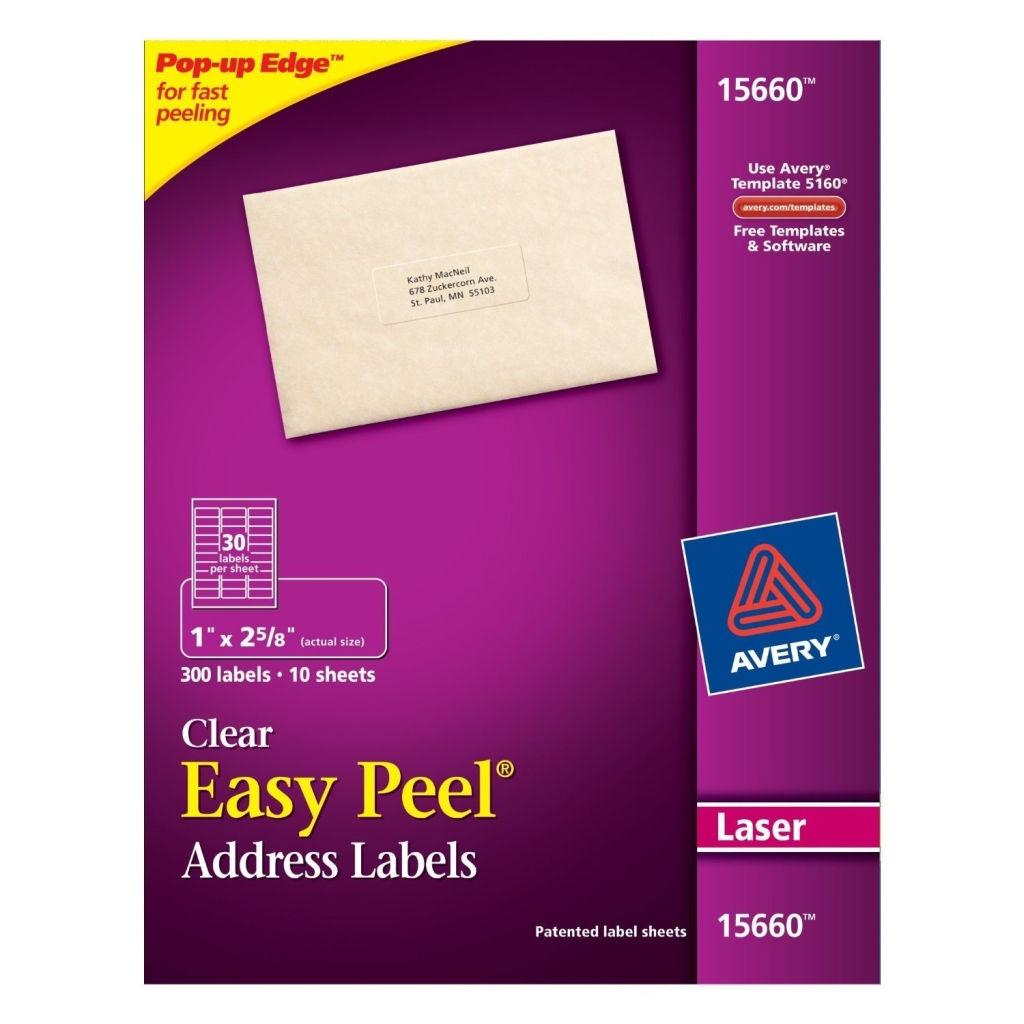 Avery Clear Address Labels 1 X 2 5 8 15660 Office Systems Aruba