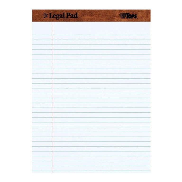 Letter Size Writing Pad 8.5″ x 11″ – White | Office Systems Aruba