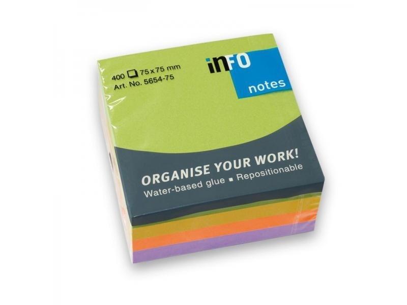 Info Sticky Note Cube 75 x 75mm – Spring Colors | Office Systems Aruba