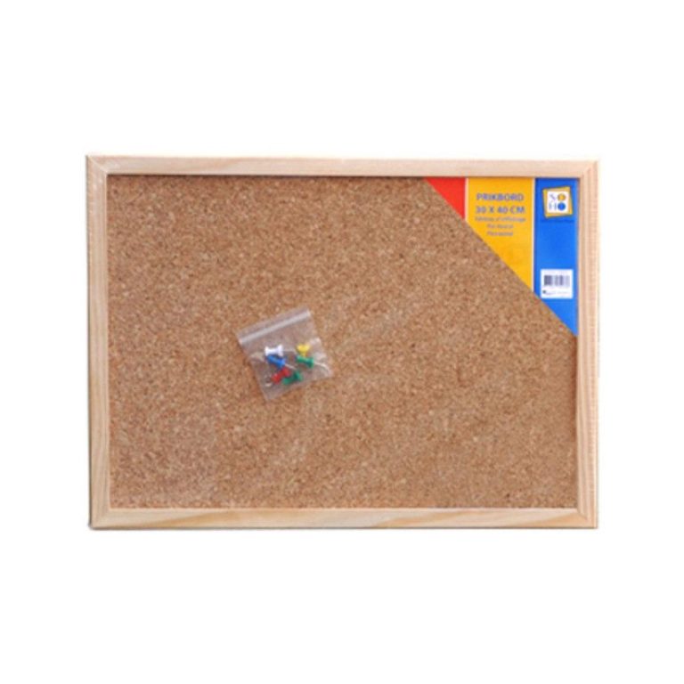 Wooden Frame Pinboard 60 x 40cm – Cork | Office Systems Aruba