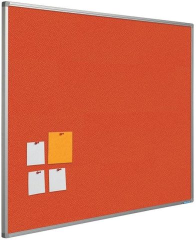 Aluminum Frame Pinboard 90 x 60cm – Intense Orange | Office Systems Aruba