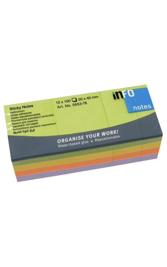 Info Sticky Notes 50 x 40mm – Spring Colors | Office Systems Aruba
